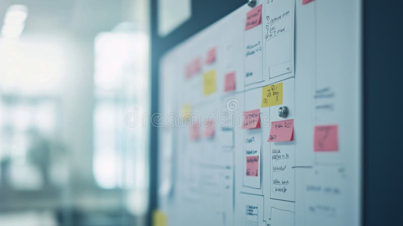 Creating a User Journey Map with Sticky Notes and Marker Pen on a ...
