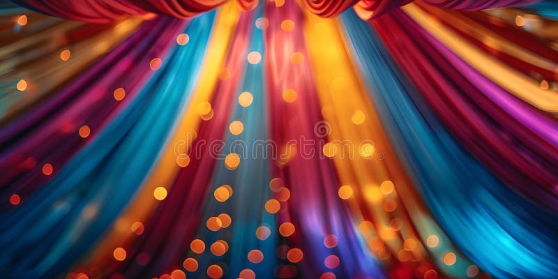 Creating a Vibrant Performance Setting with the Backdrop of a Colorful ...