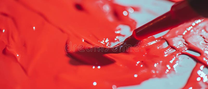 Creating Vibrant Red Shapes with Precise Ink Application Using a ...
