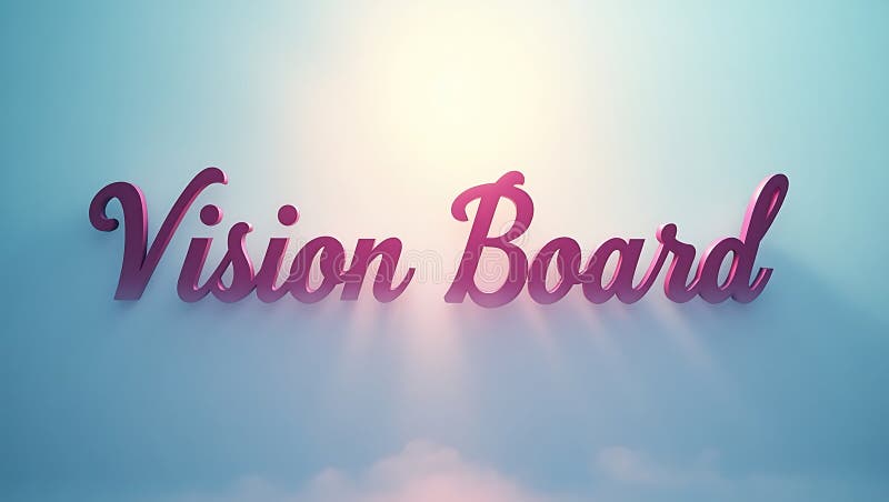 Creating a Vision Board with Artistic Typography for Personal Goals ...