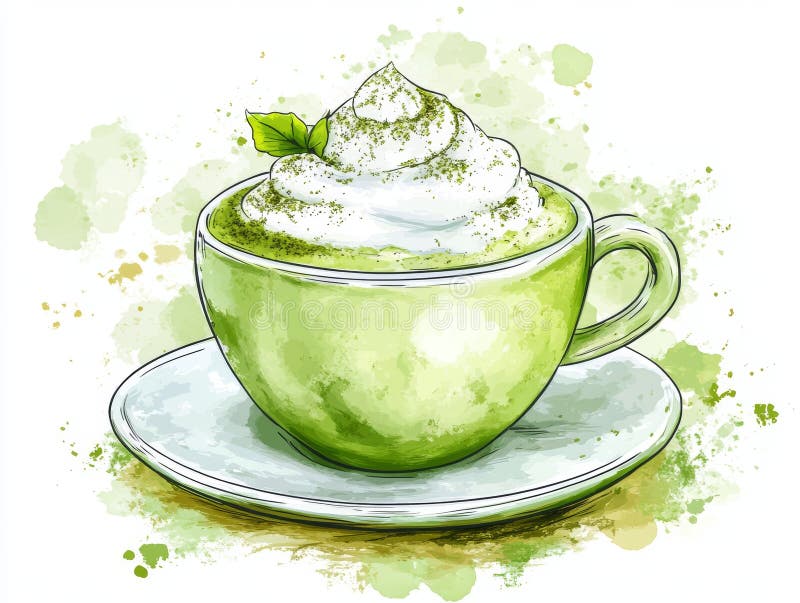 Creating a Visually Stunning Ultra Hd Matcha Green Tea Latte in a Cozy ...