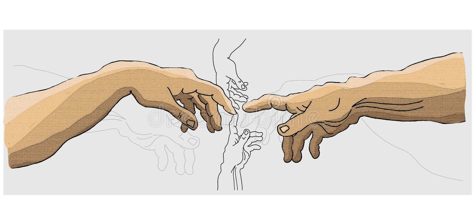 Creation Michelangelo Stock Illustrations – 344 Creation Michelangelo ...