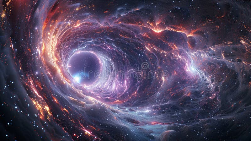 The Creation of a Black Hole Stock Image - Image of light, cataclysm ...