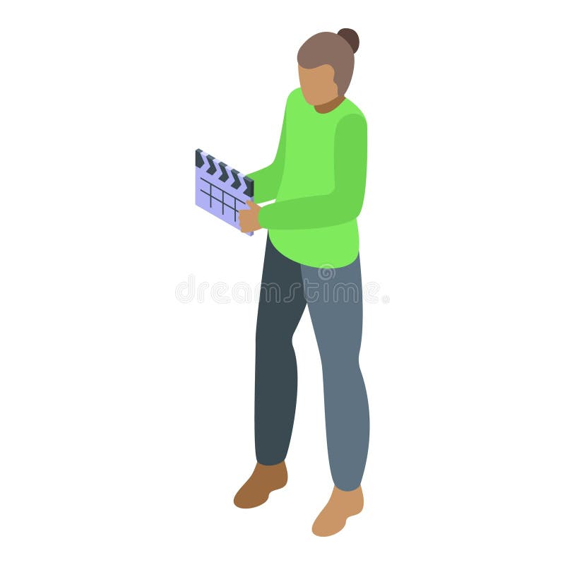 Creation Crew Clapper Icon Isometric Vector. Camera Media Stock Vector ...