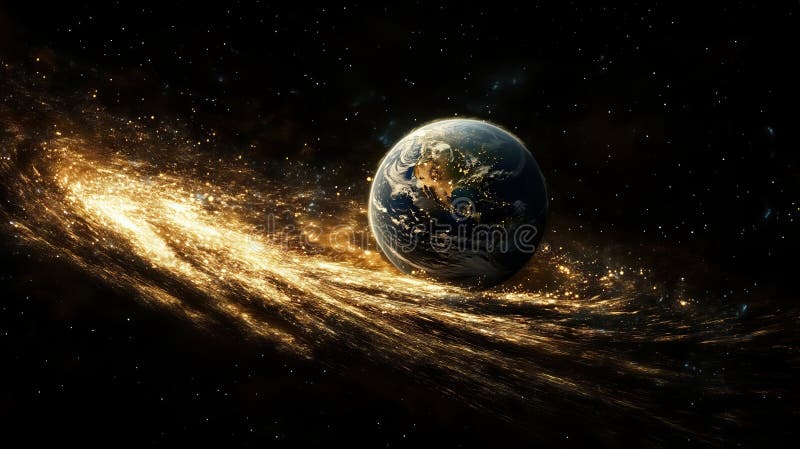 Creation of the Earth. Image Based on Photo of Earth and Galaxy Stock ...