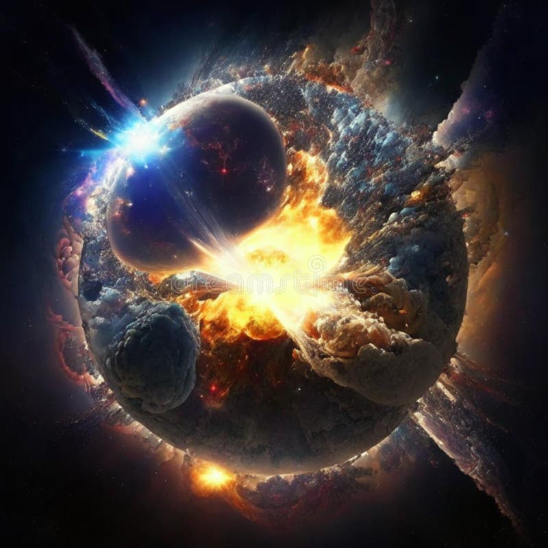 The Creation of Earth Space Illustration Stock Illustration ...