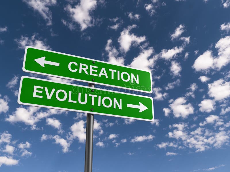 Creationism vs. Evolution stock image. Image of belief - 21805429