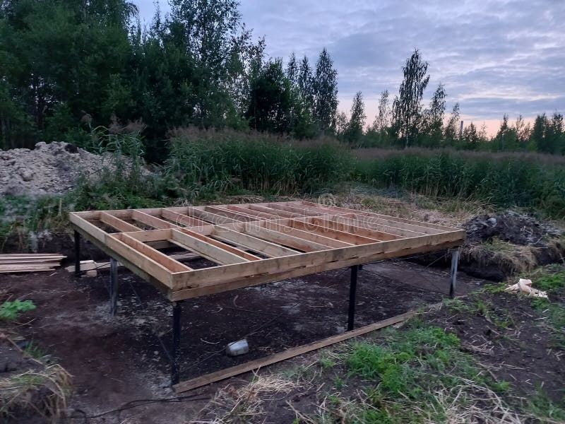 The Frame of the Rough Floor Stock Photo - Image of steel, piles: 229711786