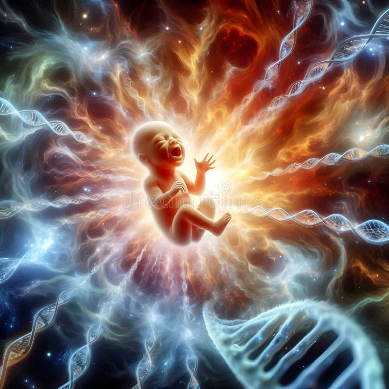 A Creation a Human Embryo Comes into Existence through Swirling and ...
