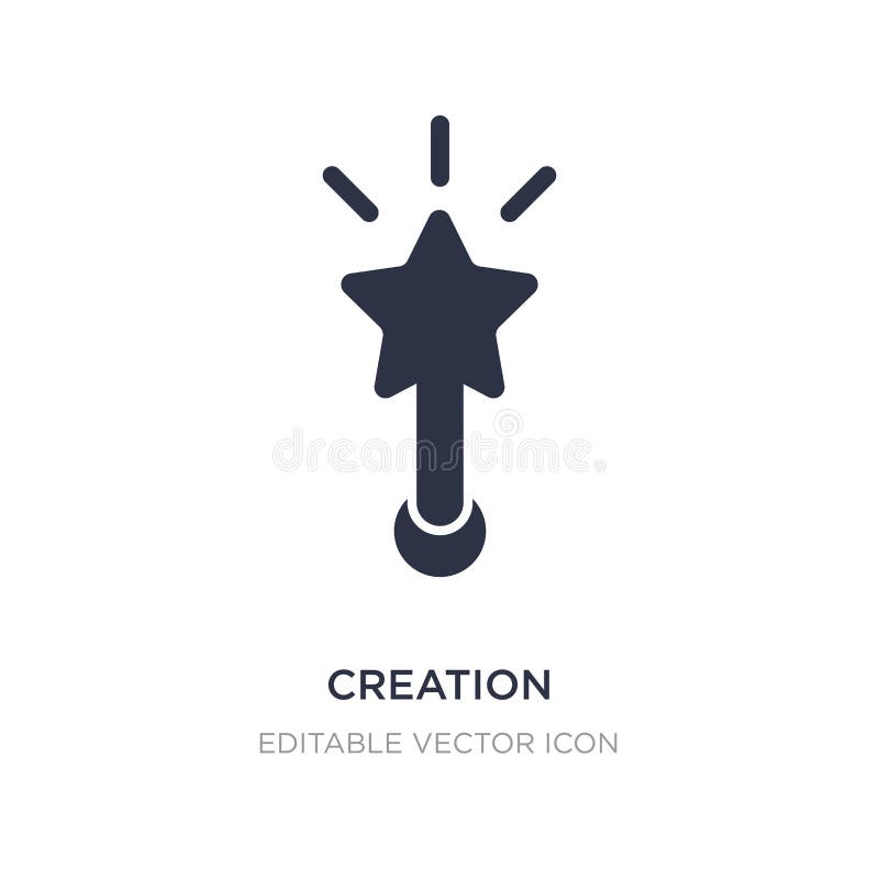 Creation Icon on White Background. Simple Element Illustration from Art ...