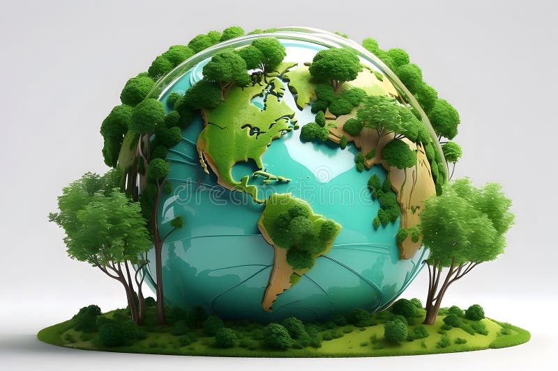 Creation Image of Ecology of Earth ,3 D Rendor Stock Illustration ...