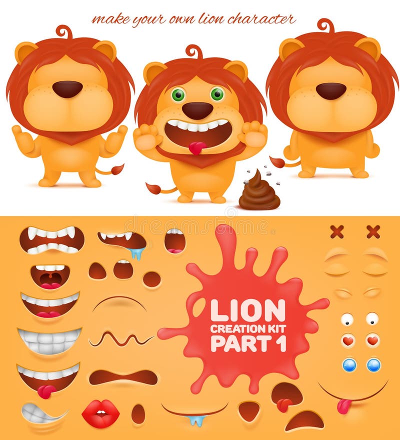 Animal Character Creation Kit Stock Illustrations – 104 Animal ...