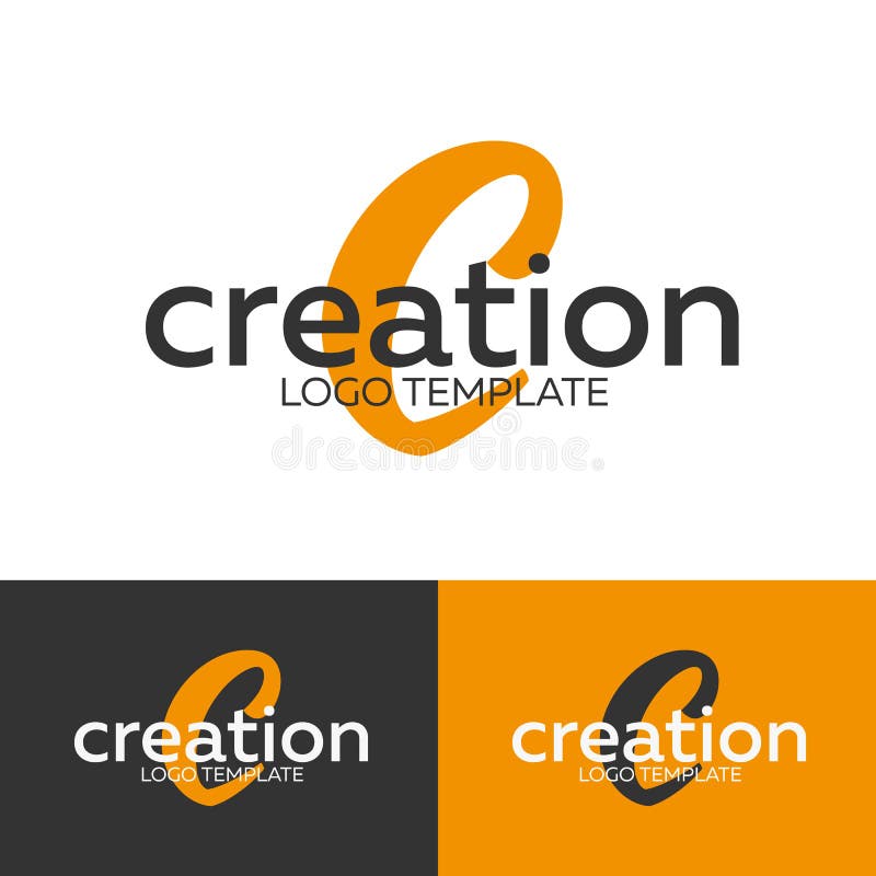 Creation Logo. Letter C Logo. Vector Logo Template. Logotype Concept ...