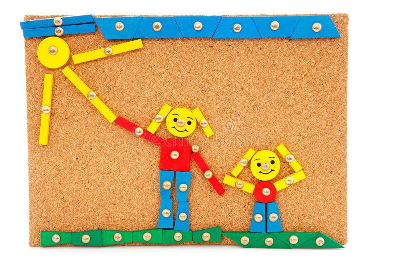 Creation made by children stock image. Image of wood - 18963775