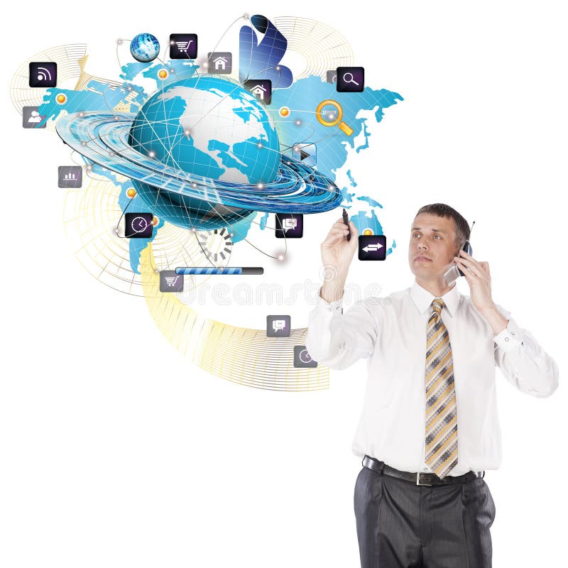 Creation New Internet Technologies Stock Image - Image of computer ...