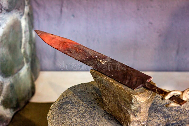Creation of Old Authentic Medieval Handmade Iron Sword in the Forge by ...