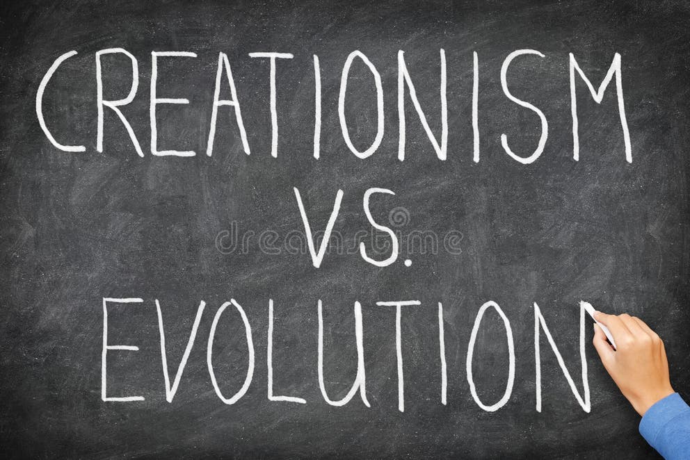 Creationism vs. Evolution stock image. Image of belief - 21805429