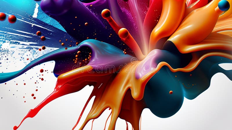 Creativ Fluid Color Burst Splash Effect Stock Illustration ...
