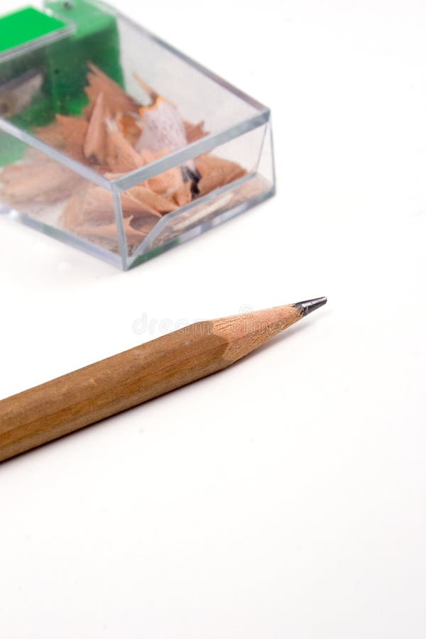 Pencil Inside of a Sharpener for Pencils Which Stands Vertically Stock ...