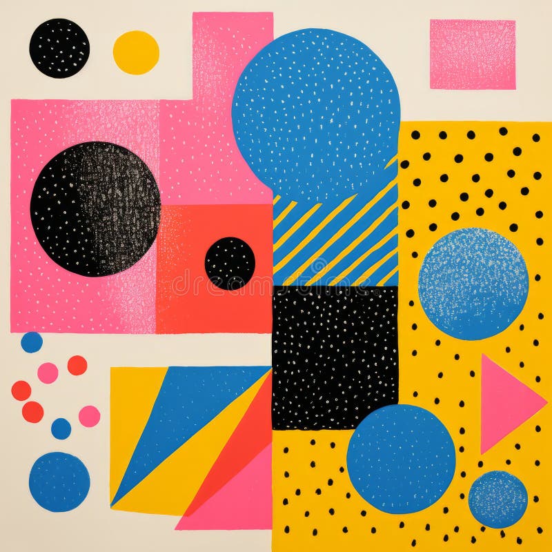 Creative Abstract Art Background with Bold Shapes and Elements ...