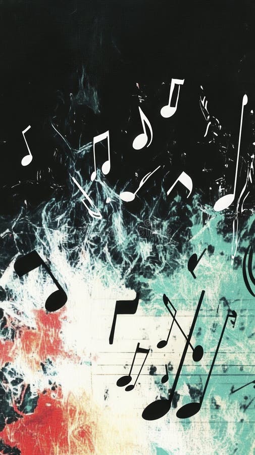 Creative Blend of Abstract Musical Notes and Textures Stock ...