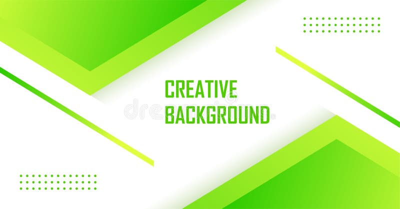 Creative Abstract Background with Green Shapes, Lines. Facebook Cover ...