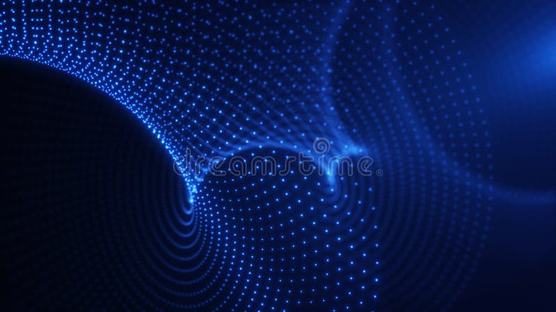 A Creative Abstract Background, an Abstract Particle Surface Swirling ...