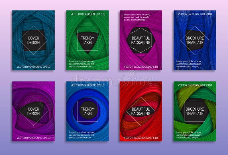 Creative Abstract Backgrounds for Cover Design. Trendy Labels for ...