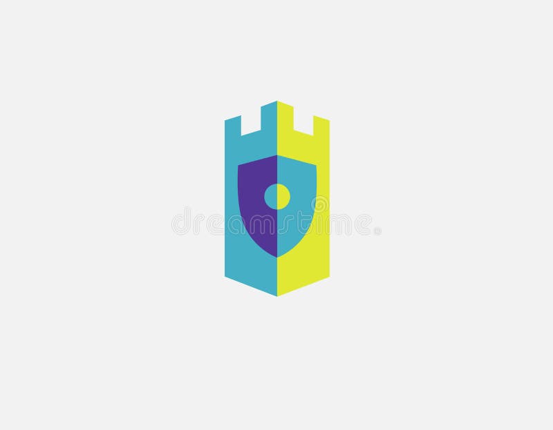 Castle Shield Logo Icon Design Template Stock Vector - Illustration of ...