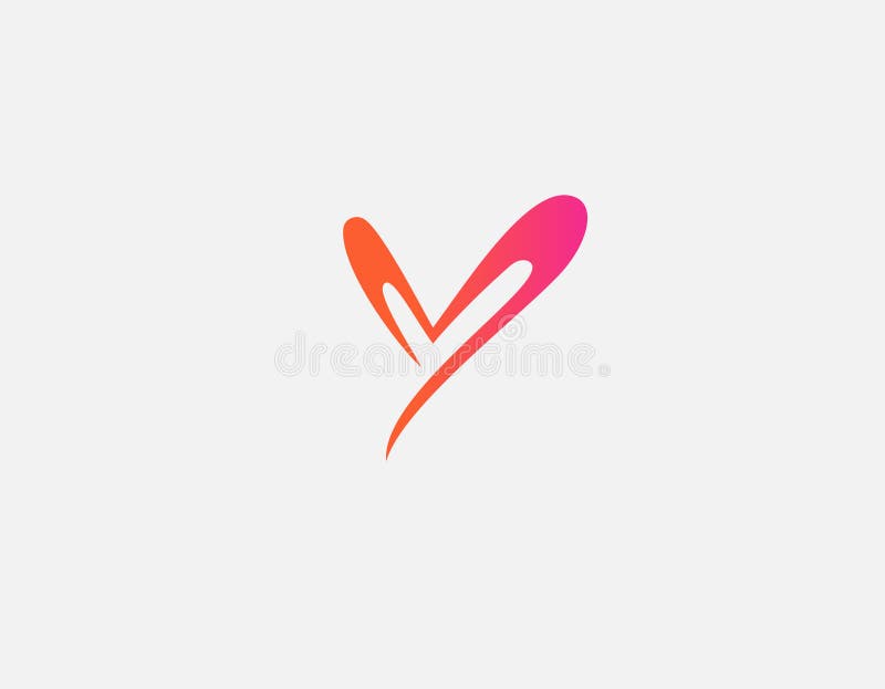 Abstract Bright Red Logo Heart Icon for Your Company Stock Vector ...