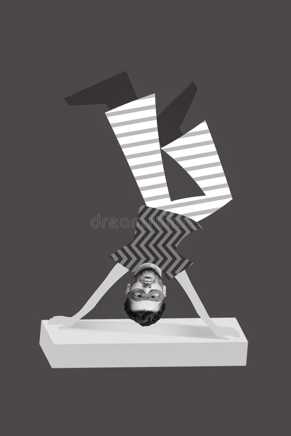 Creative Abstract Collage Template Graphics Image of Funny Funky Clown ...