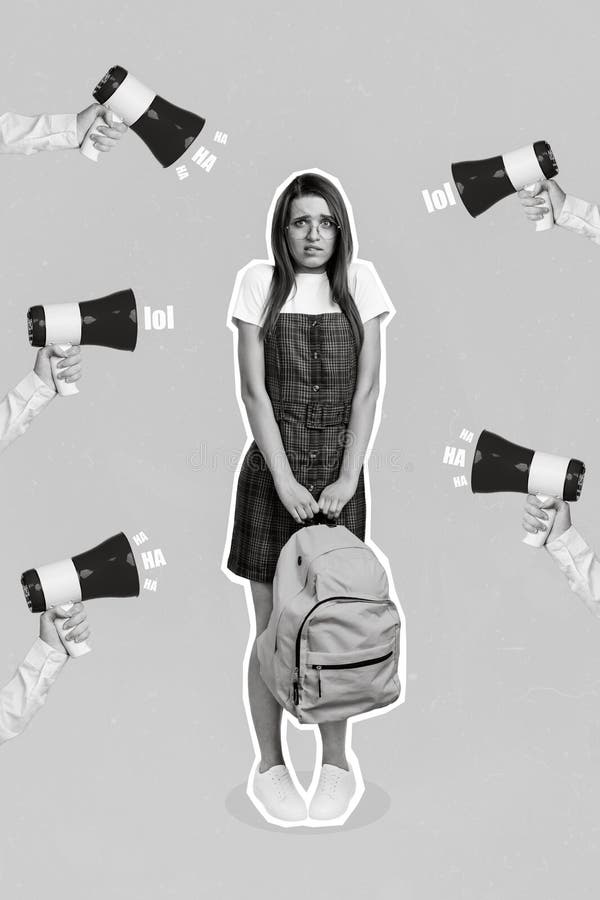 Creative Abstract Collage Template Graphics Image of Sad Upset Lady ...