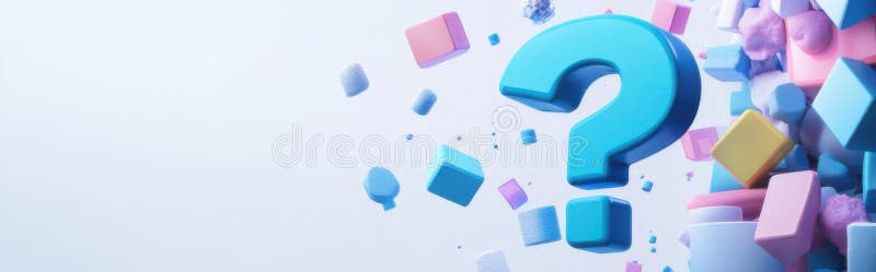 Creative Abstract Composition Featuring a Large Question Mark ...