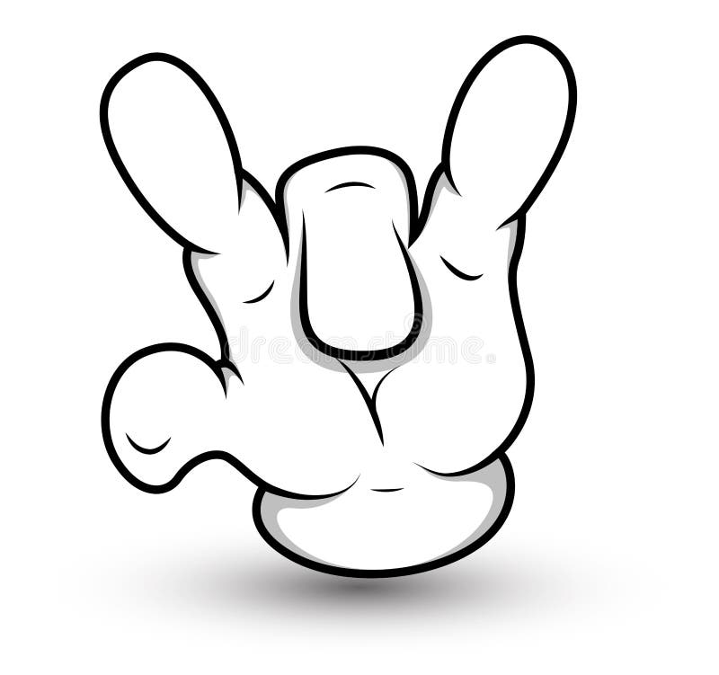 Cartoon Hand - Middle Finger Down - Vector Illustration Stock Vector ...