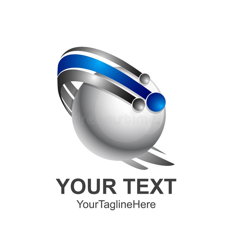 Creative Abstract 3d Sphere Swoosh Orbit Vector Logo Design Temp Stock ...