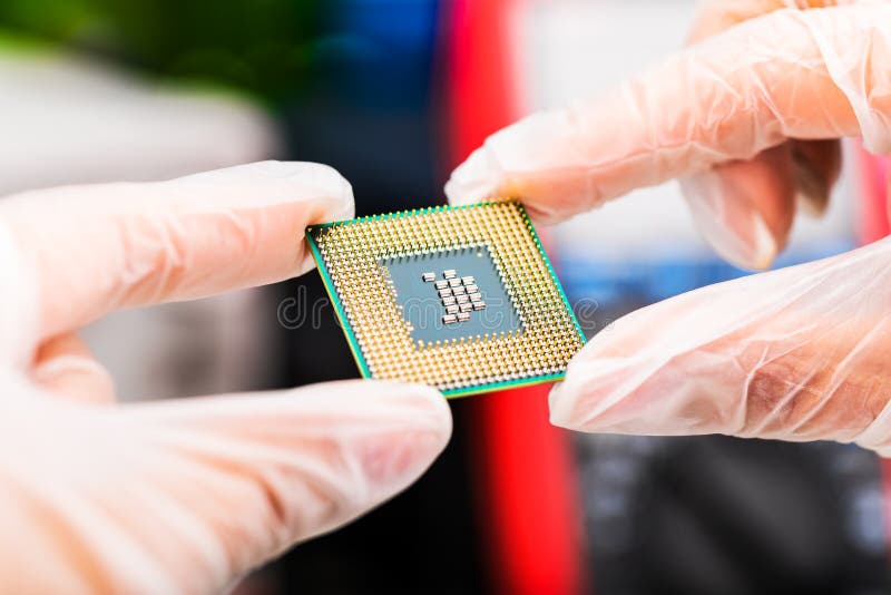 Processor in hand stock photo. Image of industrial, binary - 9170896
