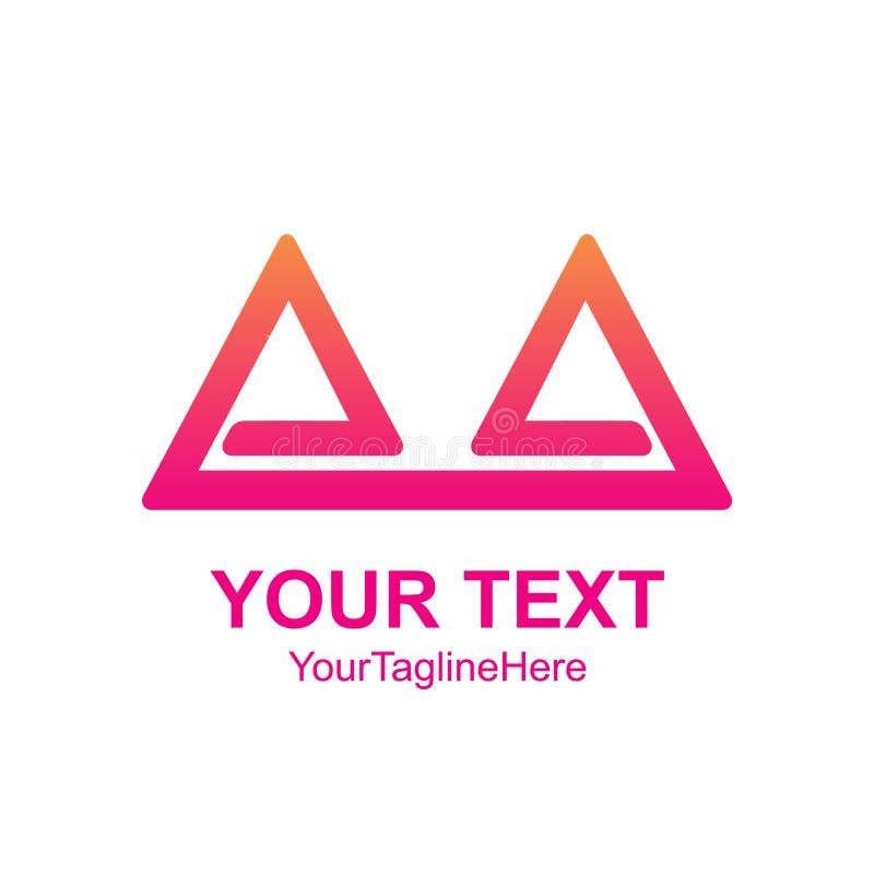 3D Double Triangle Logo stock vector. Illustration of beautiful - 29106203