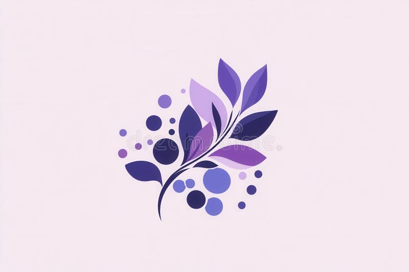 Creative Abstract Grape Bunch Logo Design Featuring Soft Purple Hues ...