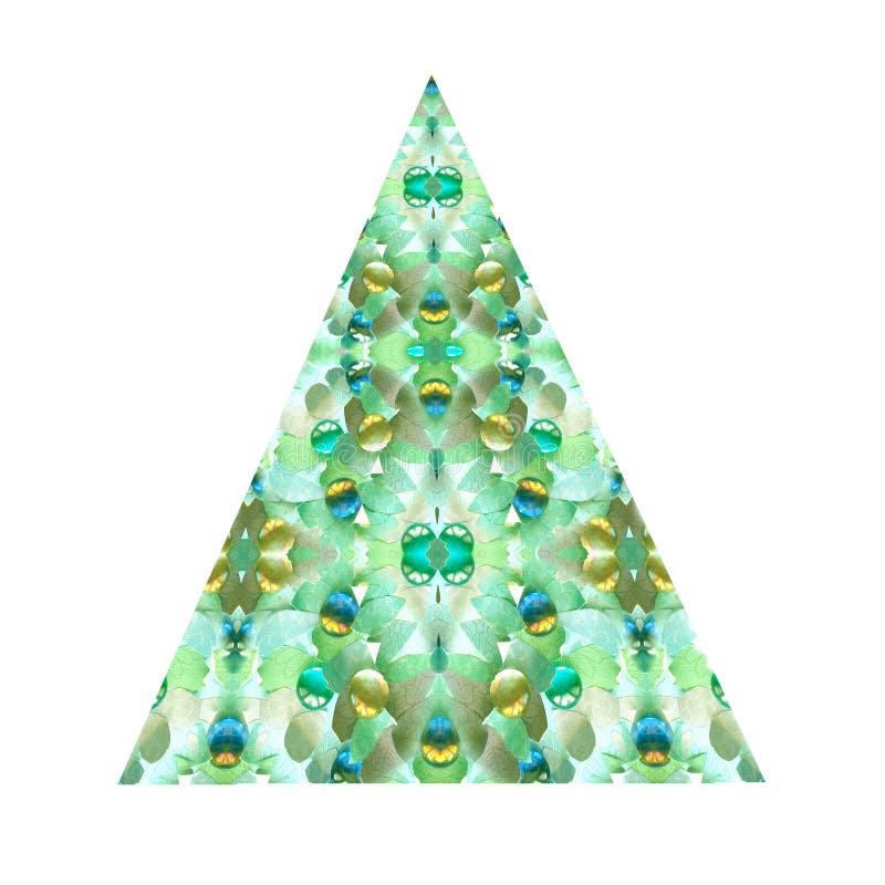 Creative Abstract Green Christmas Tree, Isolated on a White Background ...
