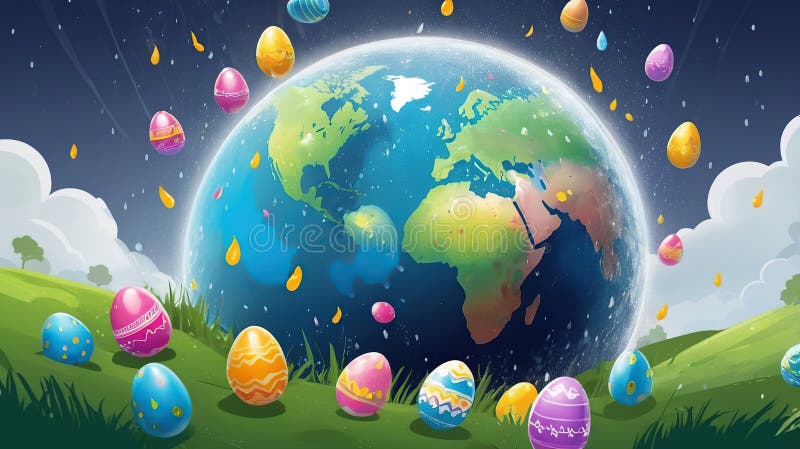 Creative Abstract Greeting Card for Easter. Stock Photo - Image of ...