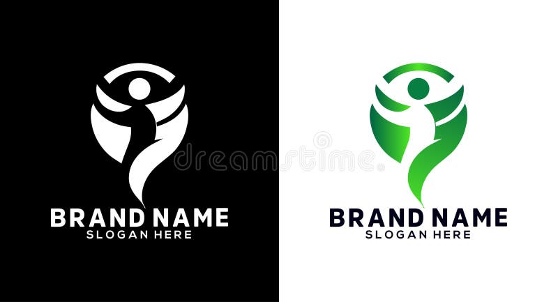 Creative Abstract Human Logo Design. Health Care Logo Design Template ...