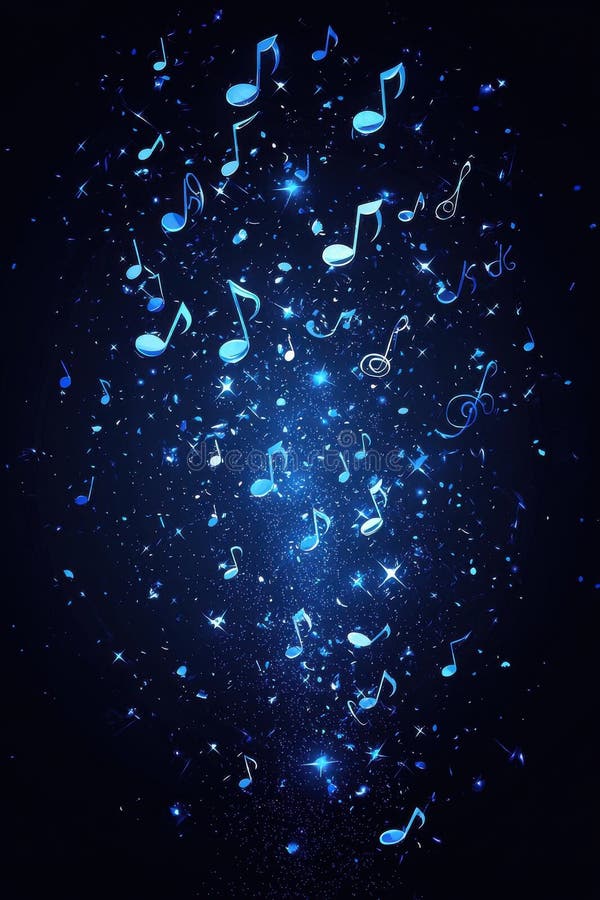 Creative Abstract Illustration of Piano Keys and Floating Musical Notes ...