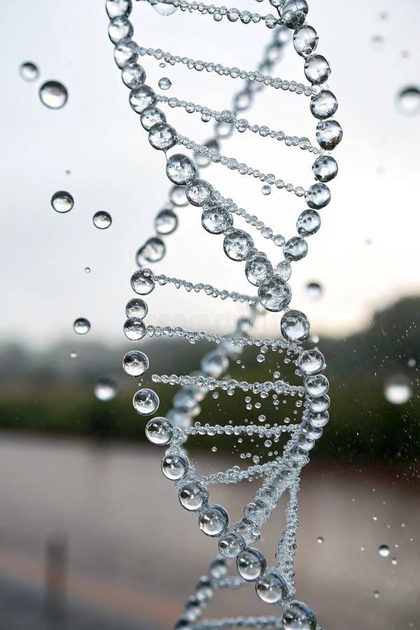 DNA of water drops stock illustration. Illustration of artistic - 366662997