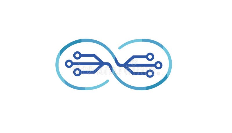 Creative Abstract Infinity Loop Technology Blue Logo Symgol Stock ...