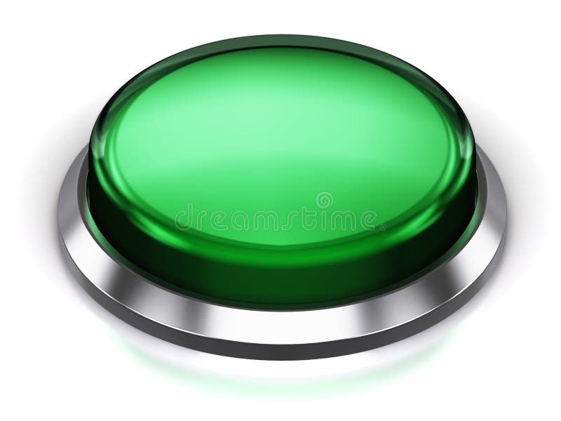 Green round button stock illustration. Illustration of glass - 99967443