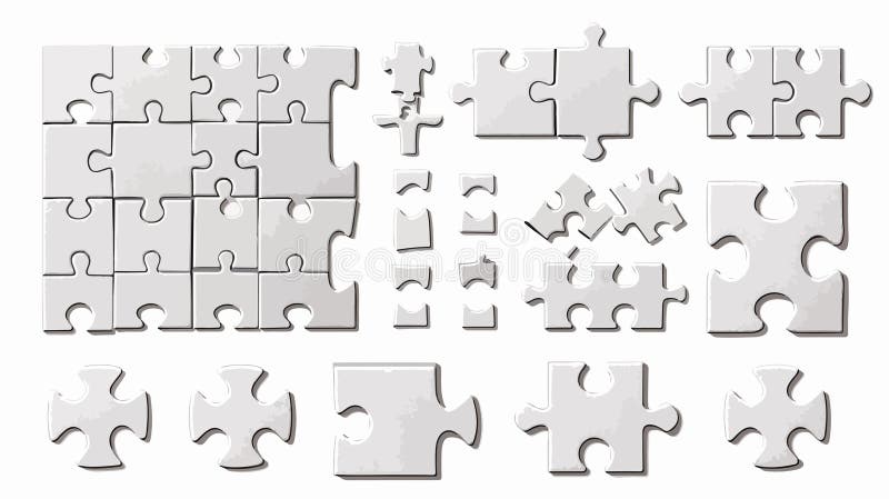 Creative Abstract Jigsaw Puzzle Square Design for Graphic Projects ...