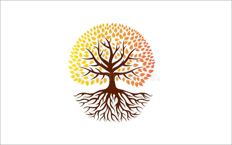 Creative Abstract Life Root on White Background Vector Logo Design ...