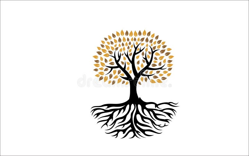 Creative Abstract Life Root on White Background Vector Logo Design ...