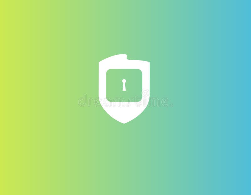 Creative Abstract Logo Icon Shield with Lock for Web or Application ...