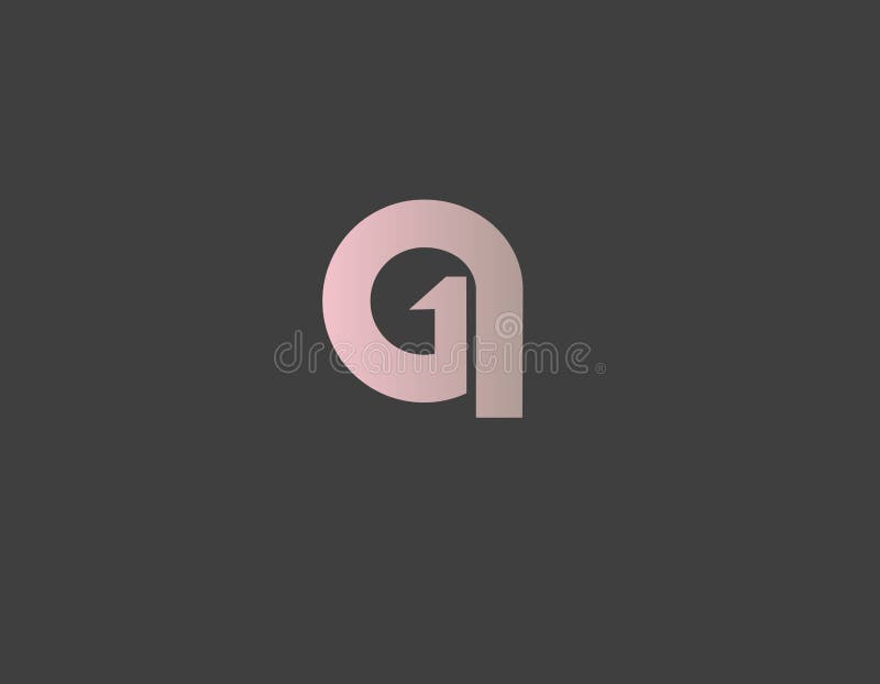 Creative Abstract Logo Letter a and Number 1 Stock Vector ...